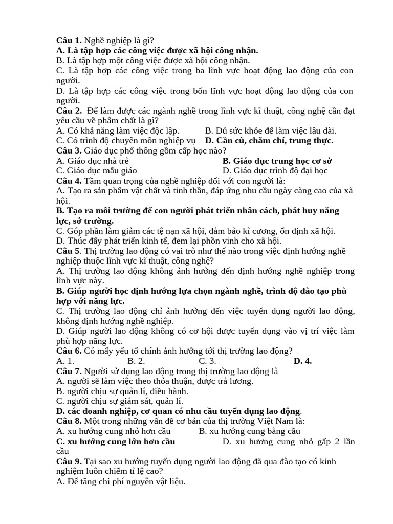 CÂU-HỎI-ÔN-TẬP-KTGK-I-CN-9 | PDF
