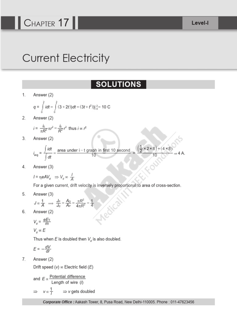 CLS - ENG 22 23 XIII - Phy - Target 4 - Level 1 - Chapter 17 | PDF | Electromagnetism | Electricity
