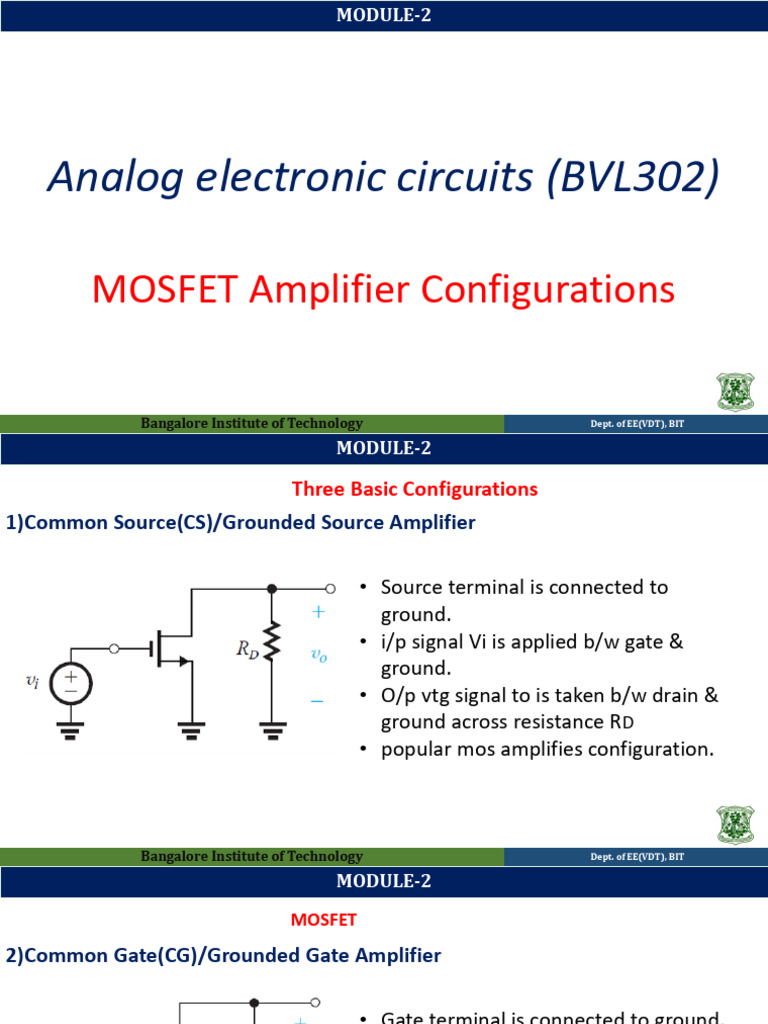 Analog Electronic Circuits 2 Pdf Amplifier Field Effect Transistor