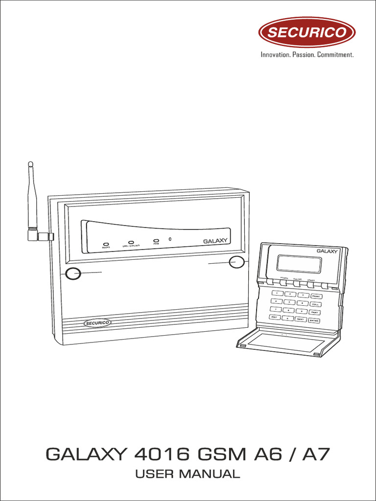 Galaxy 4016 GSM User Manual | PDF | Security Alarm | Computing