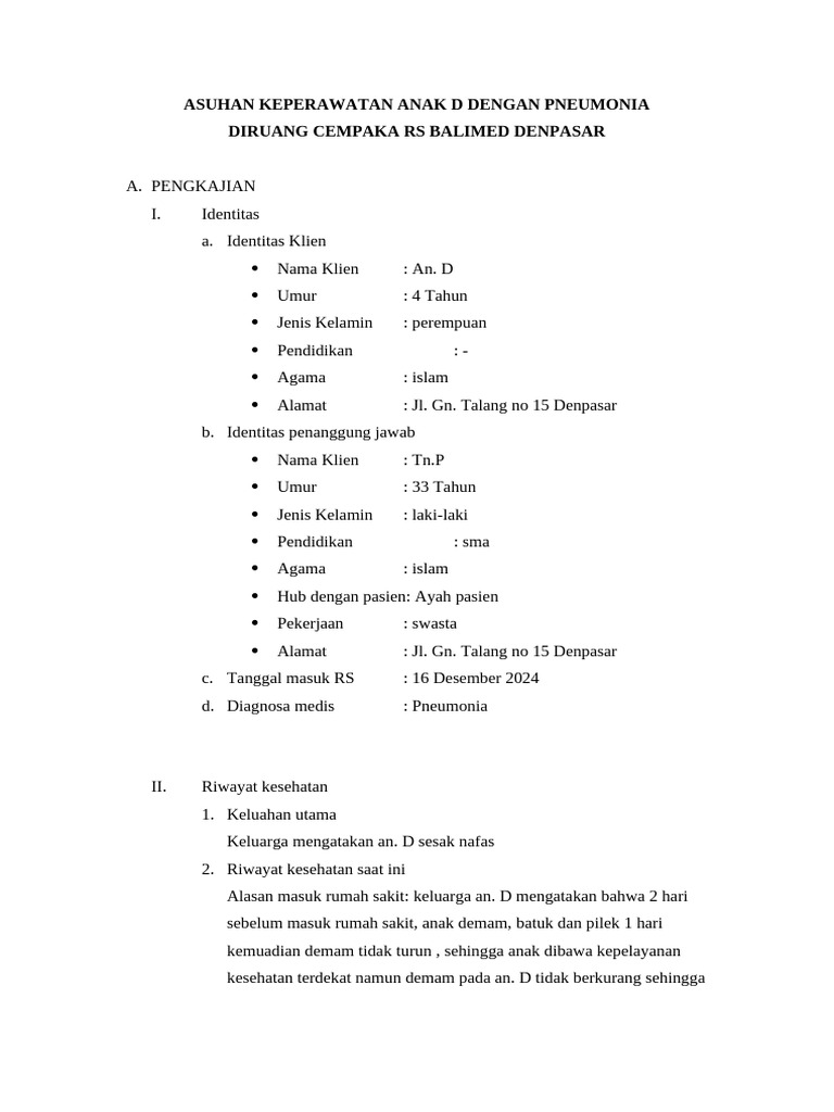 Askep Pneumonia Njuk Siap Print | PDF