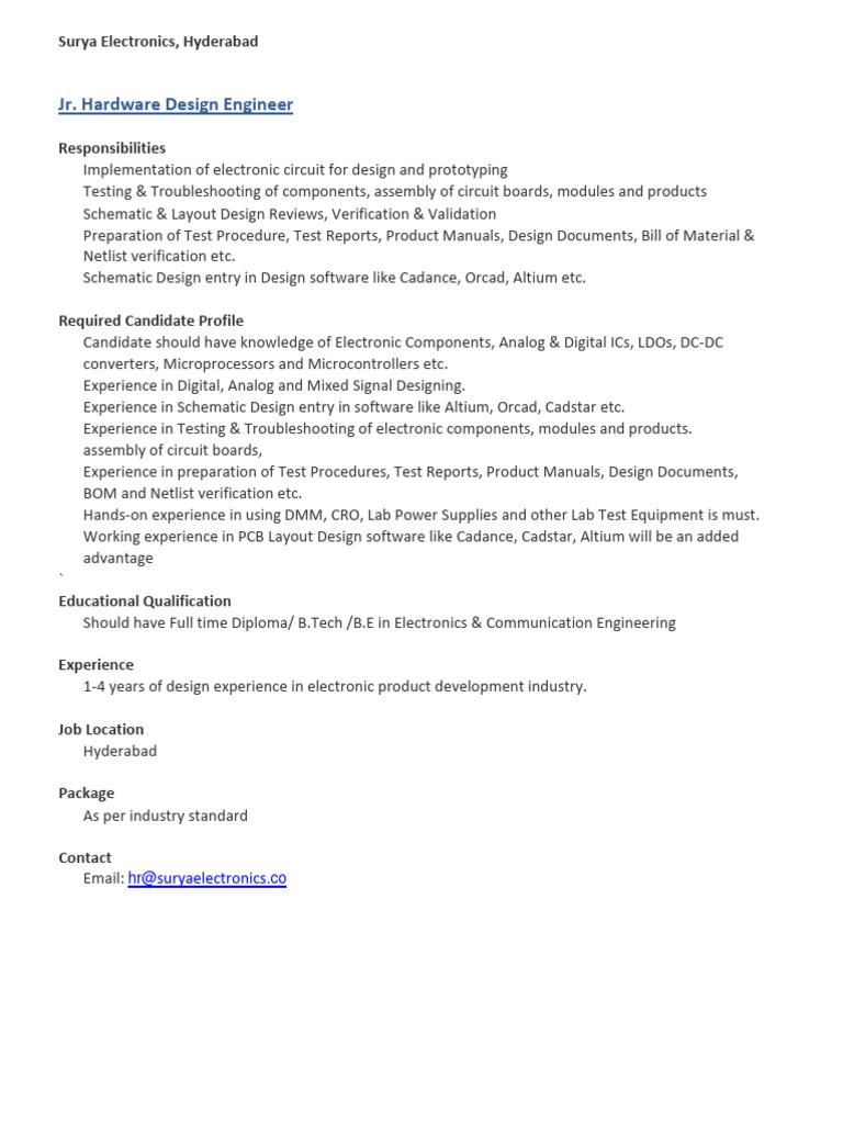 JD HW - Dsg. - Eng. | PDF