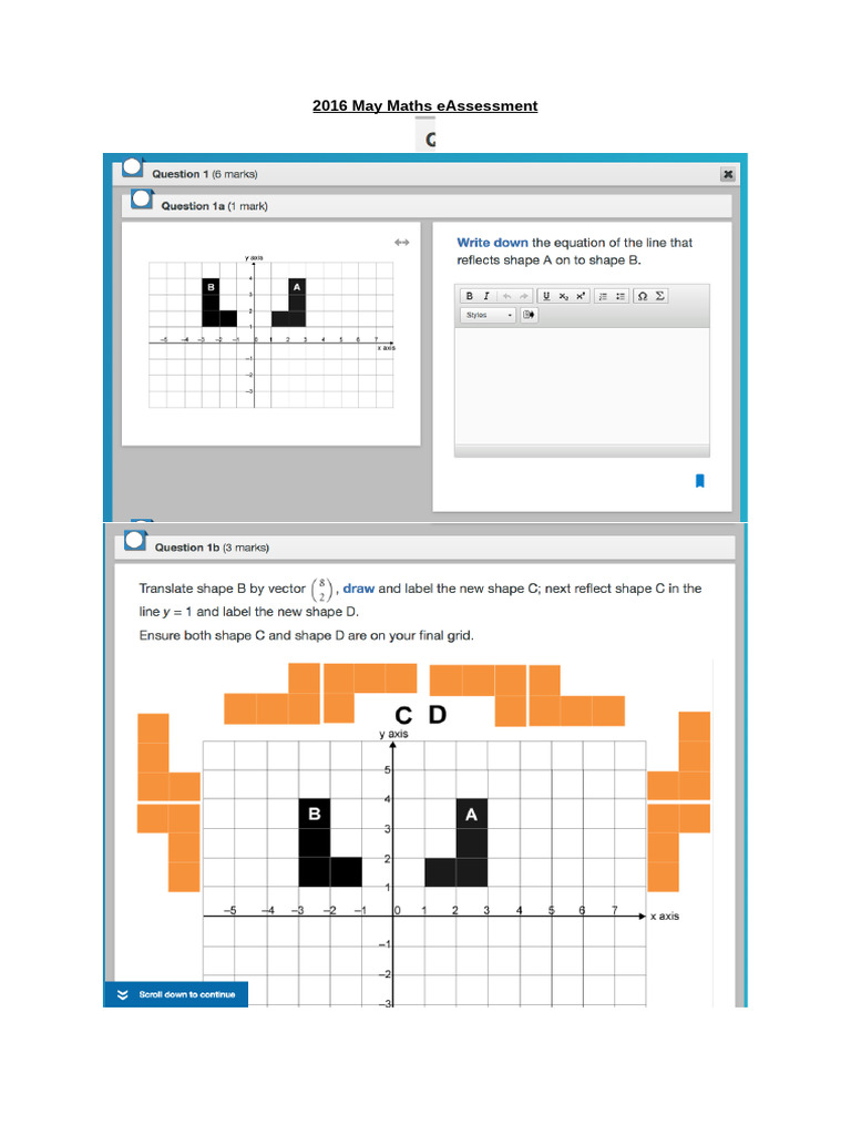 2016 May Maths EAssessment | PDF