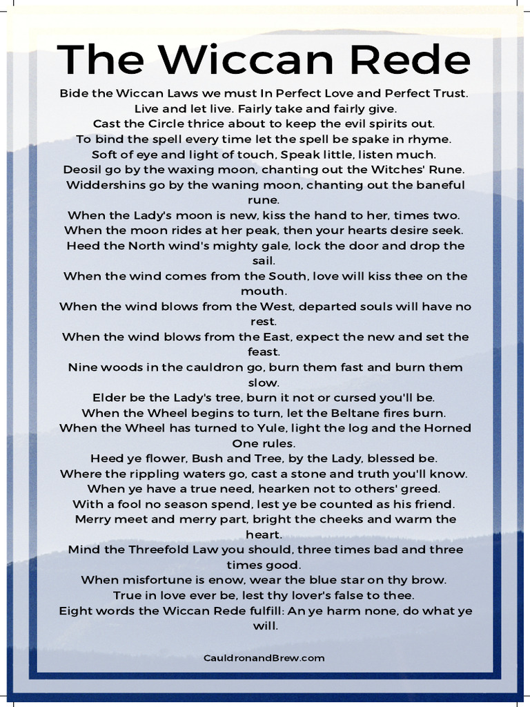 Wiccan Rede Printable | PDF