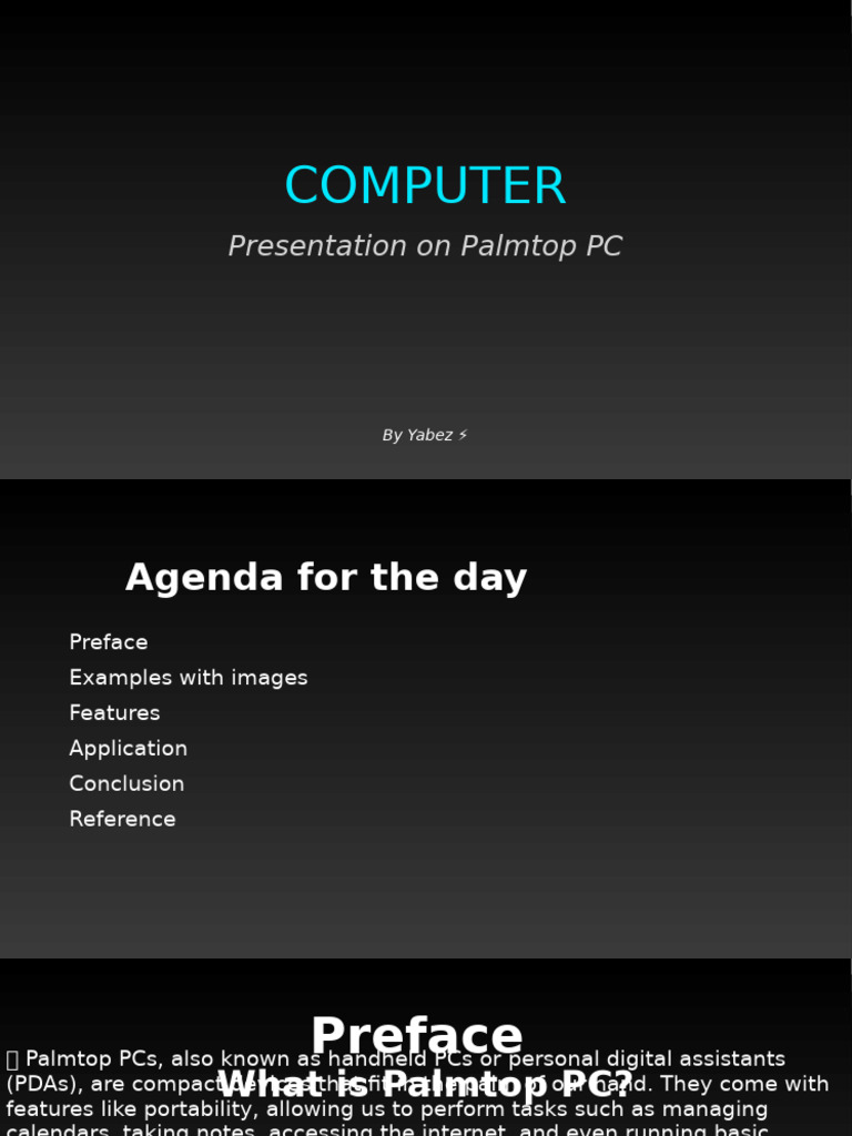 Overview of Palmtop PCs: Features & Uses | PDF
