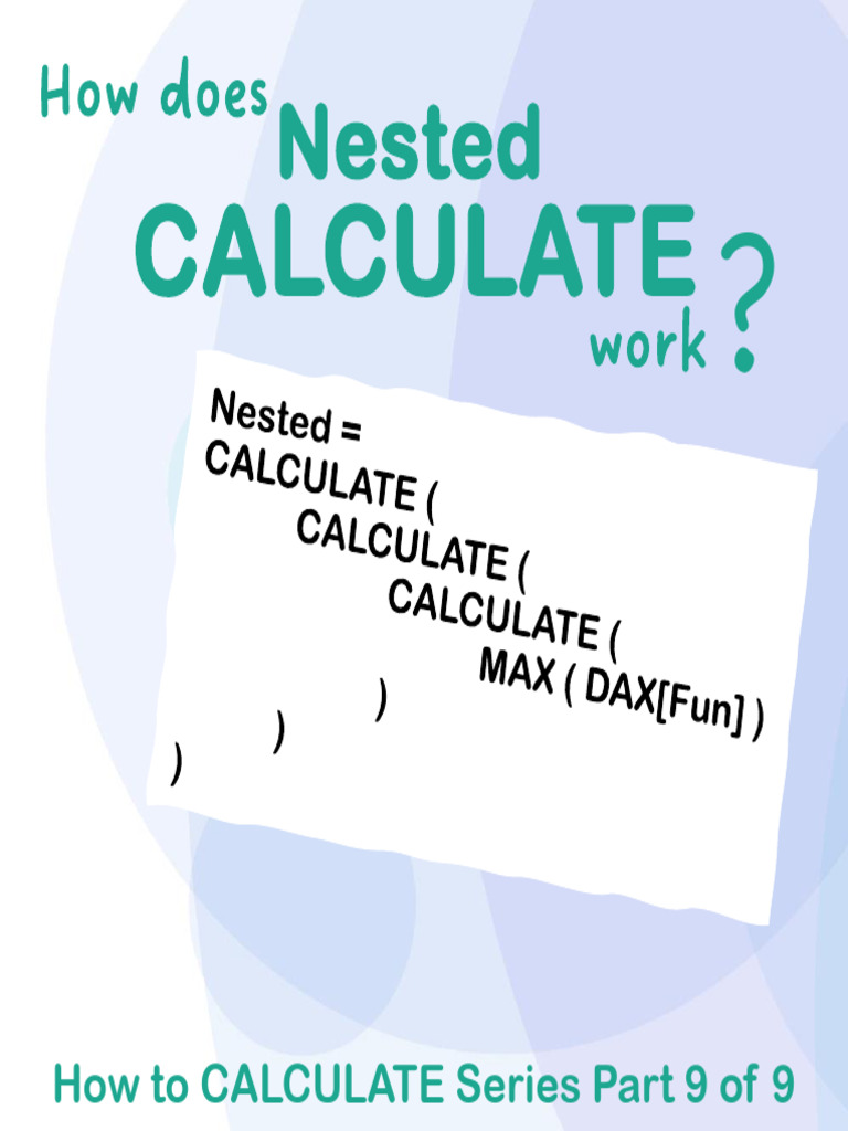 Power Bi Dax Nested Calculate Pdf Function Mathematics Computer