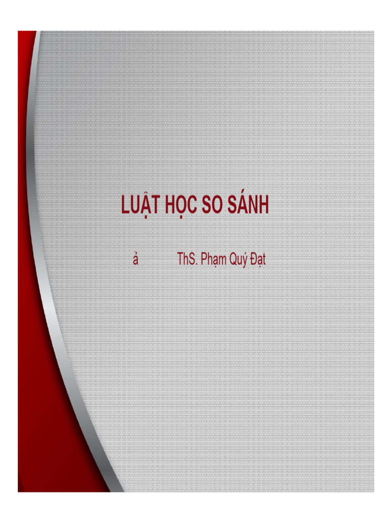Tailieuxanh Bai Giang Luat Hoc So Sanh Bai 2 5211 | PDF