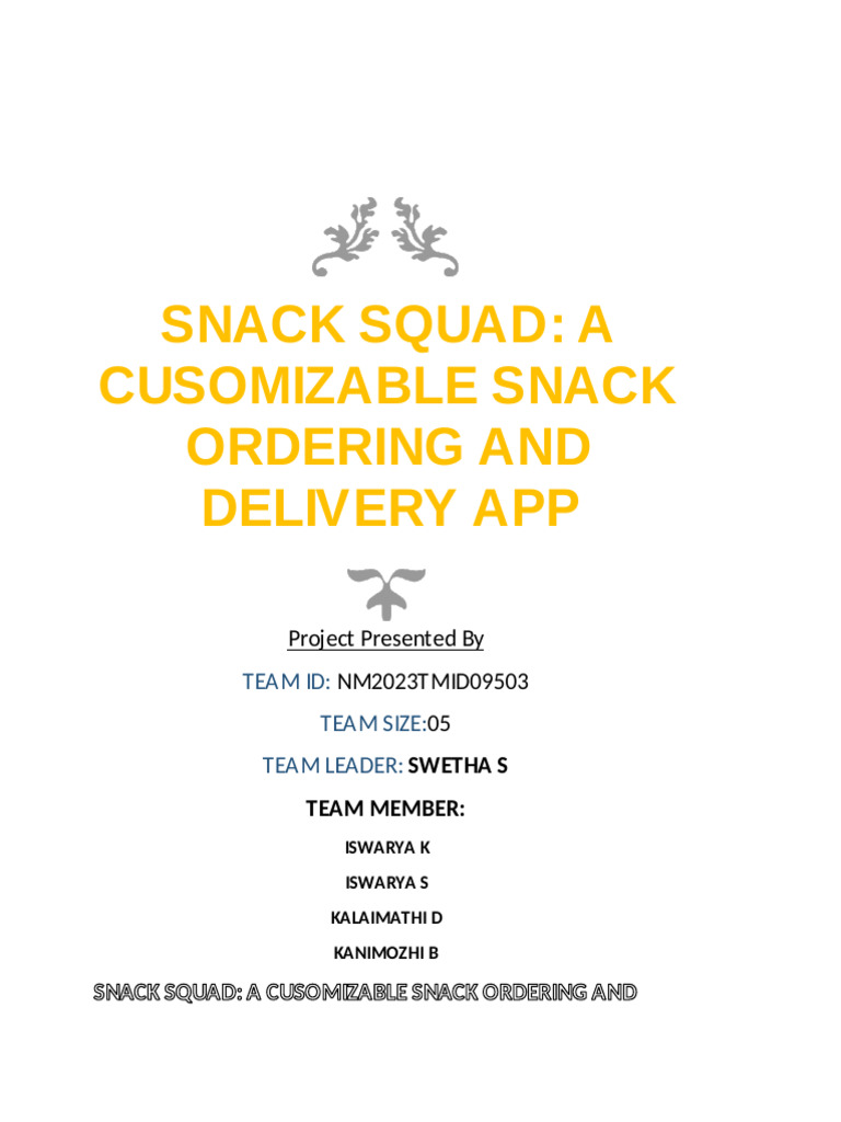 project snack | PDF | Brainstorming