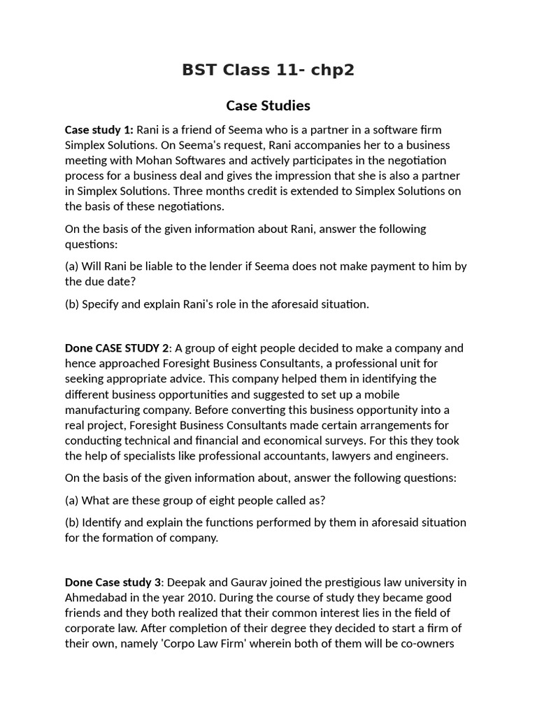 BST_class11_chp2 | PDF | Business Economics | Business Law