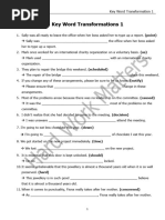Key Word Transformation B2 | PDF