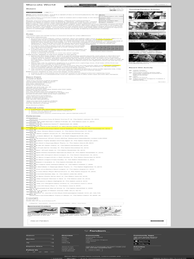 Bawo Game Wiki | PDF