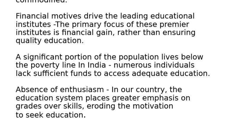 The Entire Education System Has Been Commodified | PDF