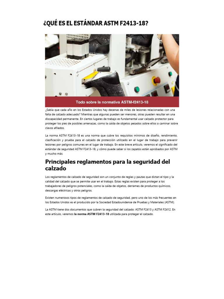 Astm F2413-18 | PDF | Calzado | Laboratorios