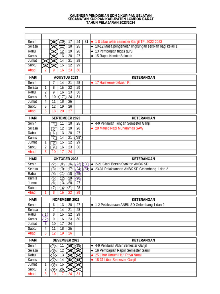 Kalender 23-24 Ok | PDF