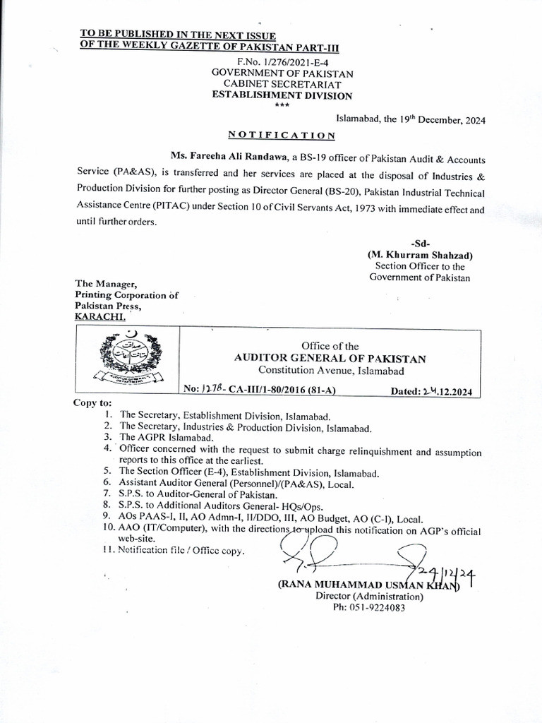 ms fareeha ali randawa bs-19 | PDF