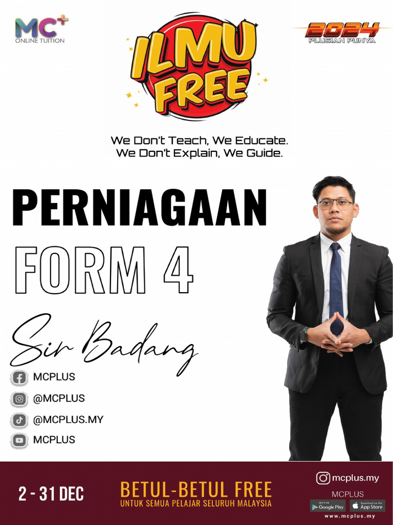 Seminar Ilmu Free Form 4 Perniagaan Sir Badang 10.12.2024 | PDF