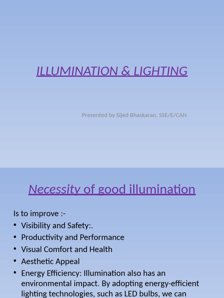 Illumination | PDF | Lighting | Light Emitting Diode