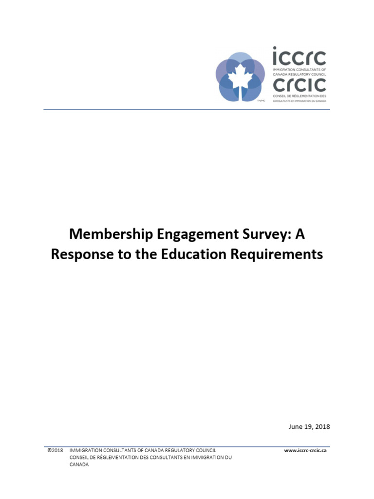 RCIC Membership Engagement Survey Insights | PDF | Regulatory ...