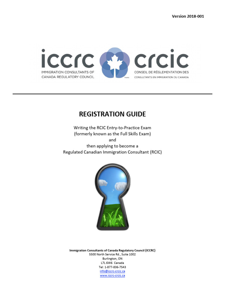 RCIC Exam & Registration Guide 2018 | PDF | Identity Document | Bankruptcy