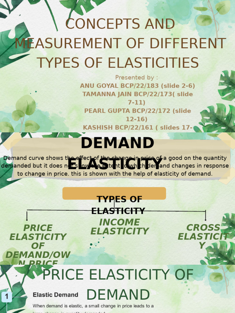 Elasticity types | PDF | Price Elasticity Of Demand | Elasticity (Economics)