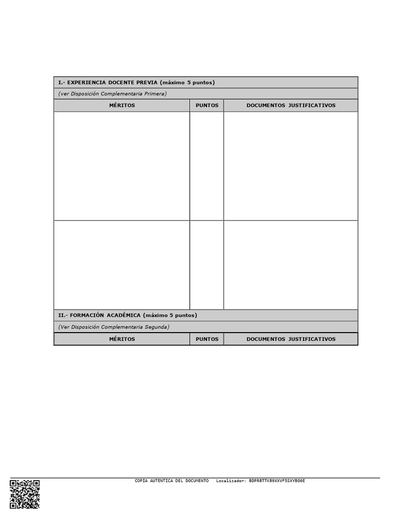 ANEXO III - Baremo Ingreso | PDF | Licenciatura | Titulo academico