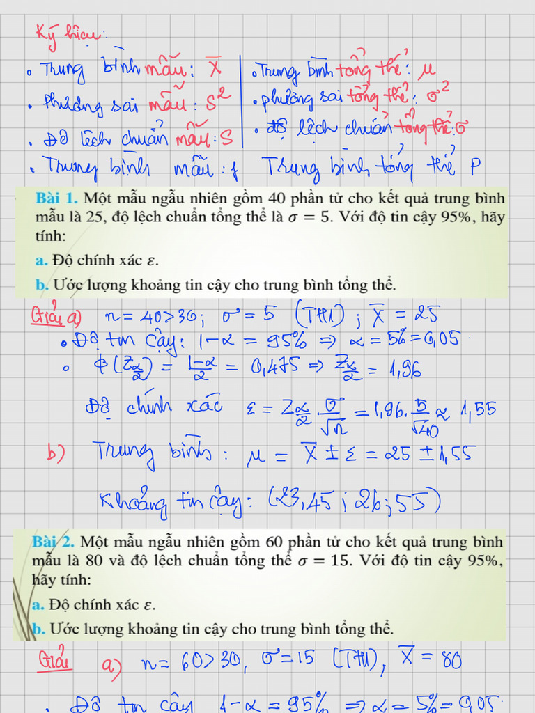 Hướng Dẫn Giải Bài Tập XSTK Chương 3_231109_120804 | PDF