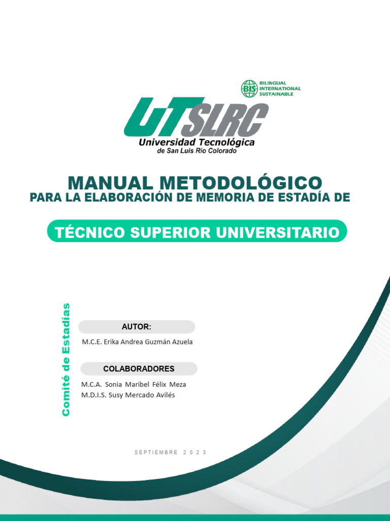 Manual Memoria Estadias TSU 2023 Rev01 1 | PDF | Citación | Business