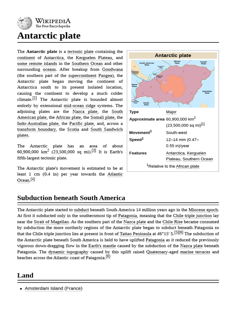 Antarctic_plate | PDF | Geology | Earth Sciences