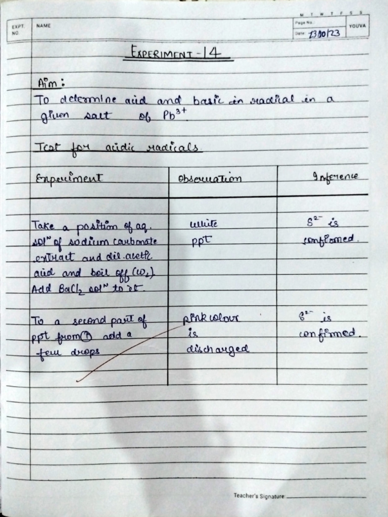 Chemistry Lab Experiments | PDF