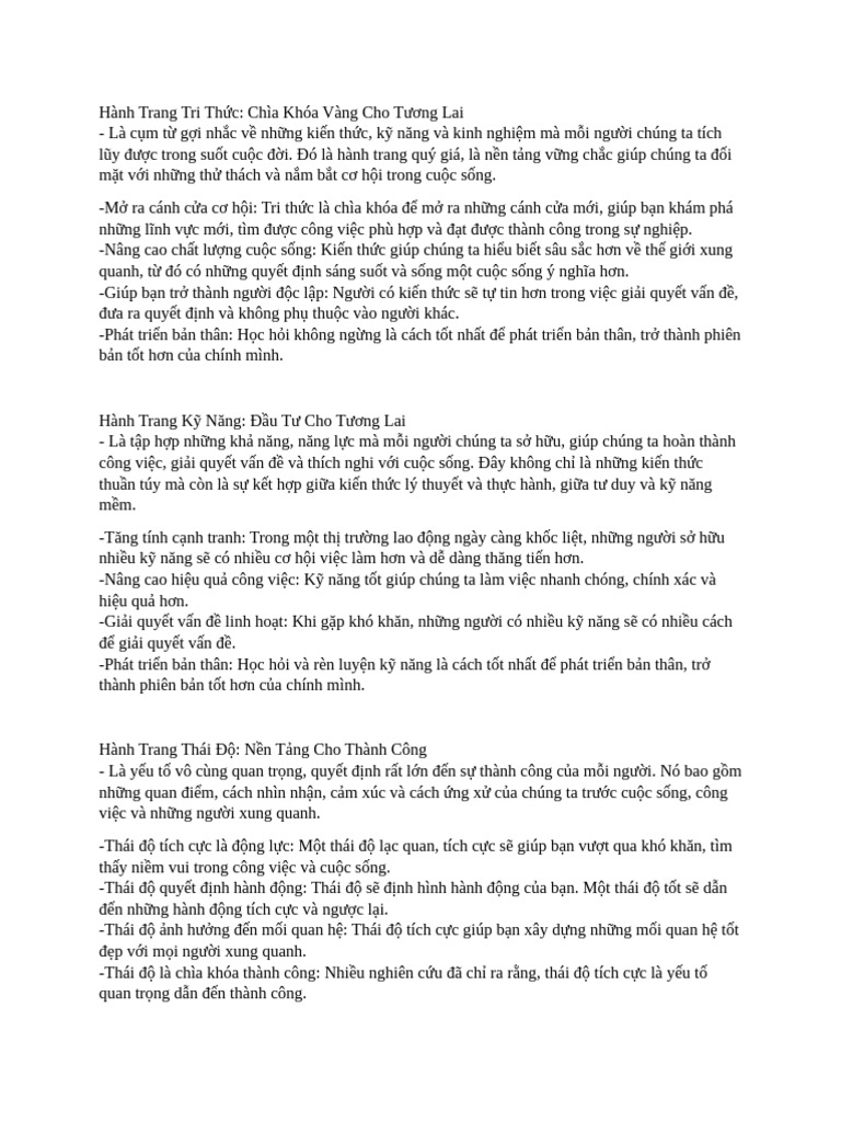 Hành Trang Tri TH C | PDF