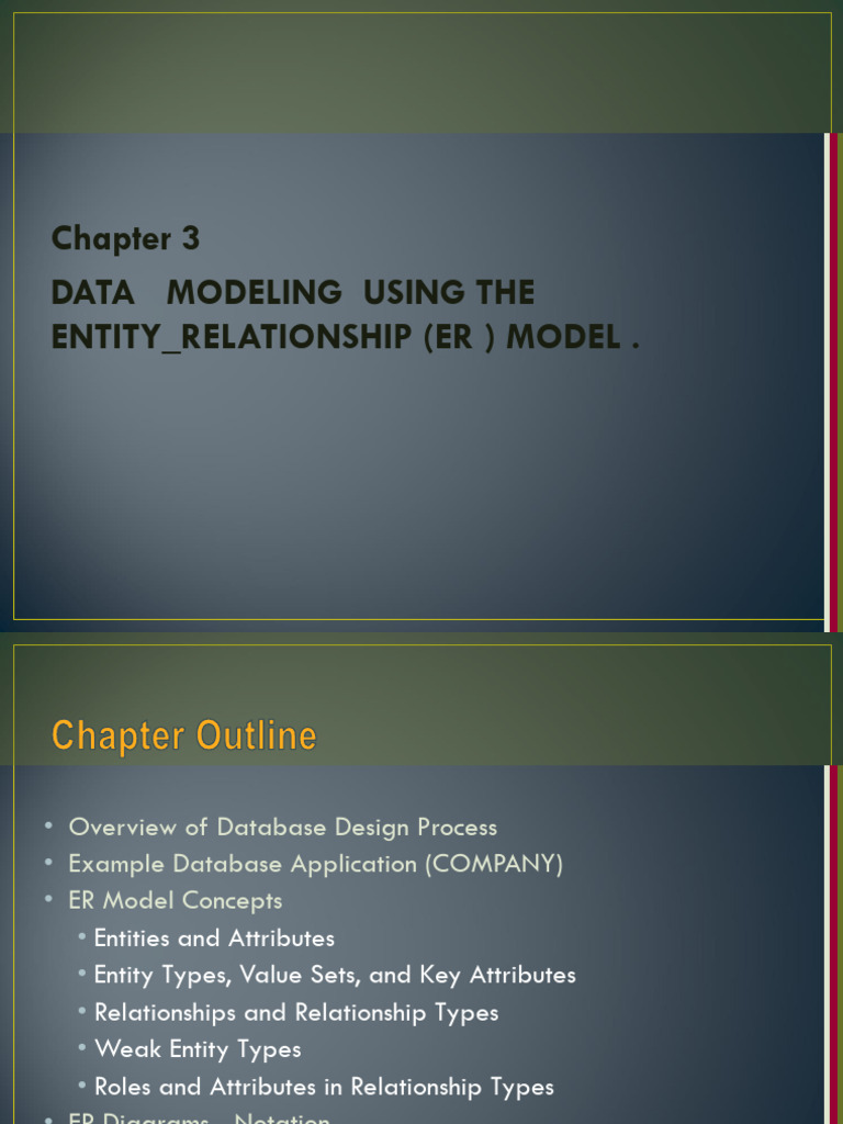My Chap 3 ER MODEL Navathe | PDF | Conceptual Model | Databases