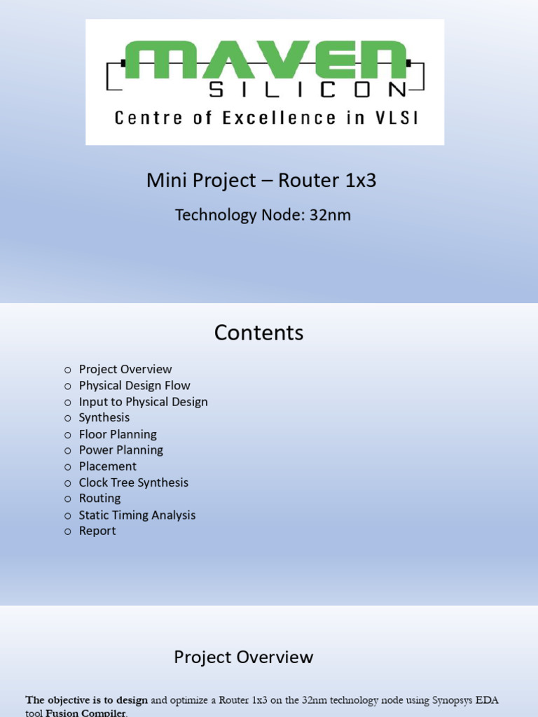 Router 1x3 Project by Using 32nm Technology Node | PDF | Electrical ...
