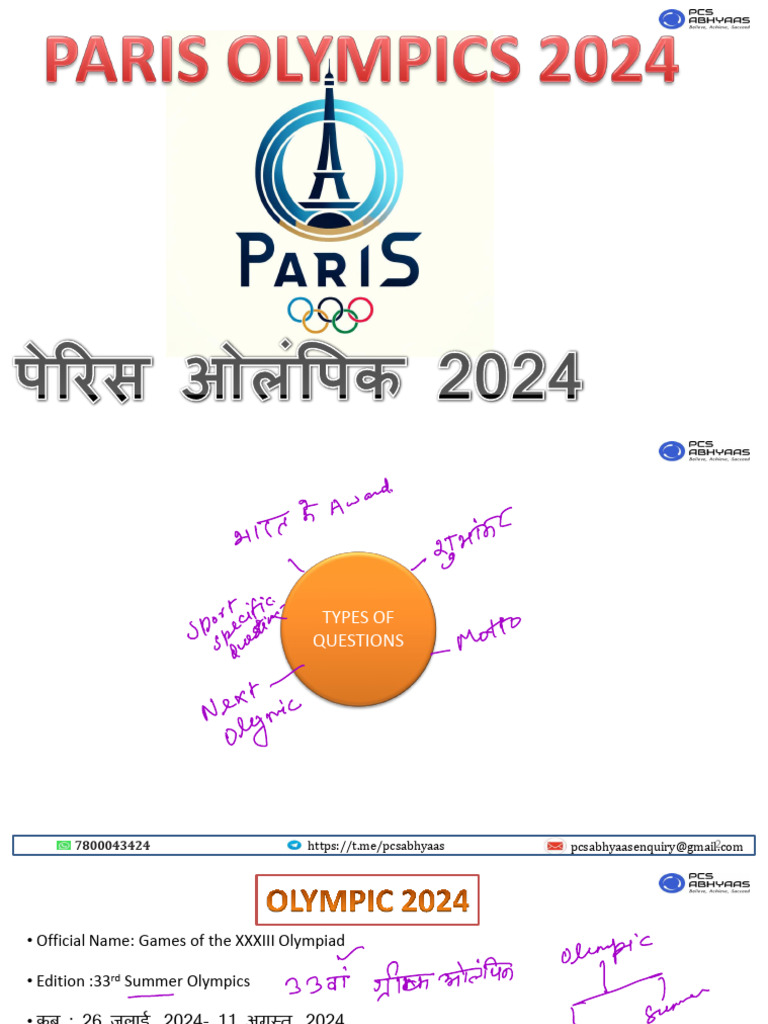 PARIS OLYMPICS 2024 10 Min Series Shivani | PDF