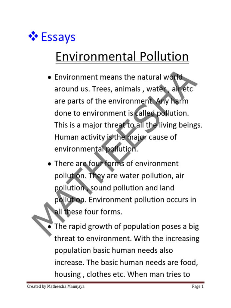 Understanding Environmental Pollution | PDF | Pollution | Natural ...