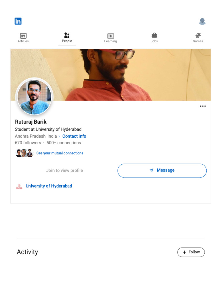 Ruturaj Barik - Andhra Pradesh, India - Professional Profile - LinkedIn | PDF | Computing ...