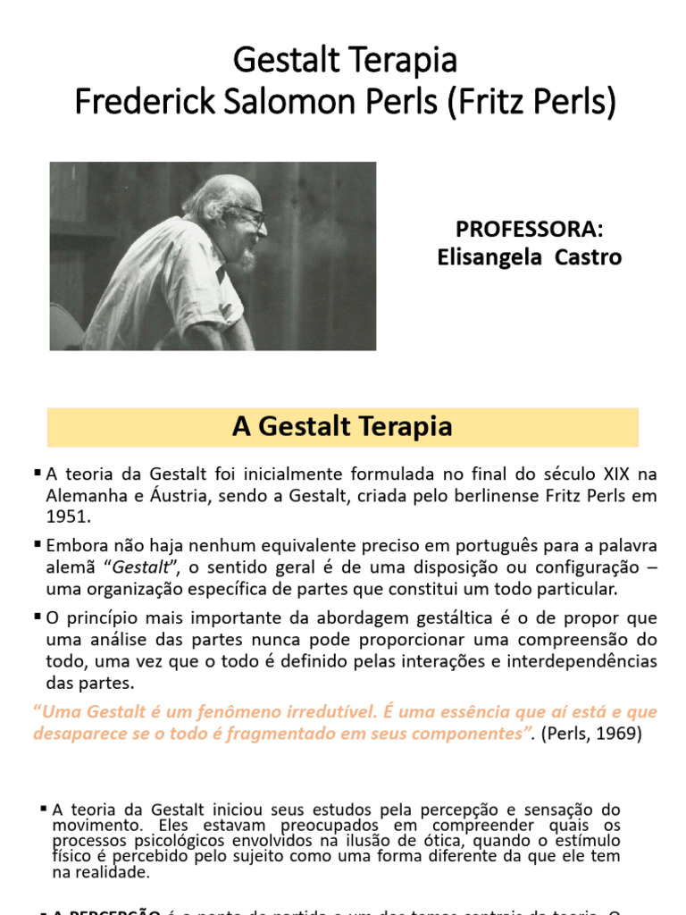 Aula-06- Gestalt Terapia de Frederick Perls. | PDF | Terapia Gestalt ...