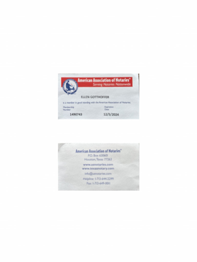 Notary ID Card 2024 | PDF