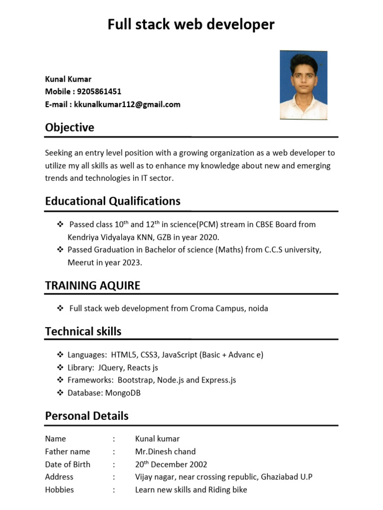 Kunal Resume | PDF