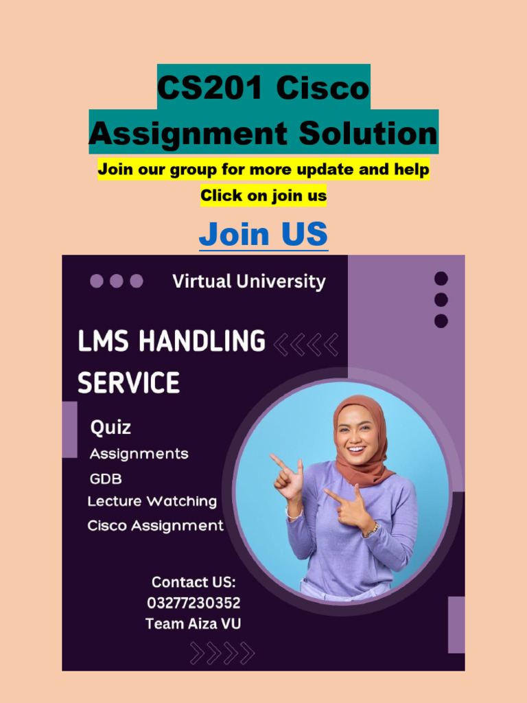 CS201 Cisco Assignment SolutionBY (TEAM AIZA VU) | PDF