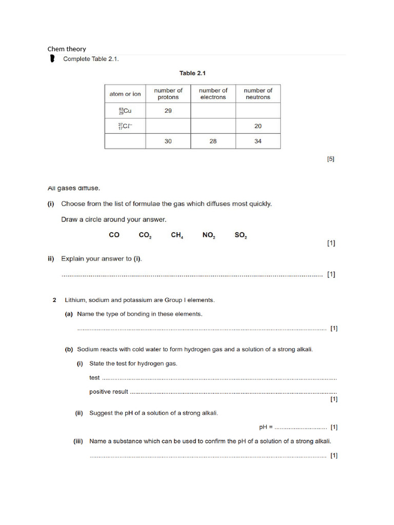 Chem Theory | PDF