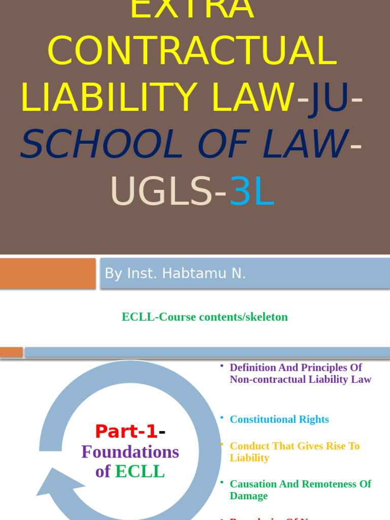 ECLL-PART- I | PDF | Tort | Damages