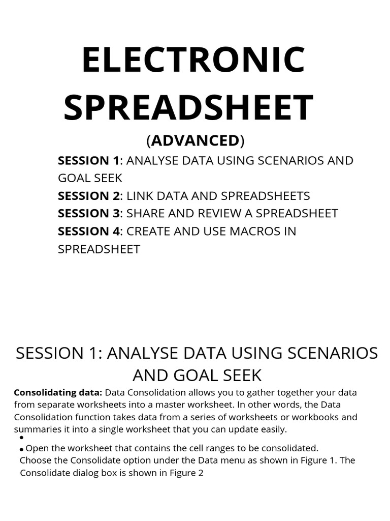 ELECTRONIC SPREADSHEET_ | PDF
