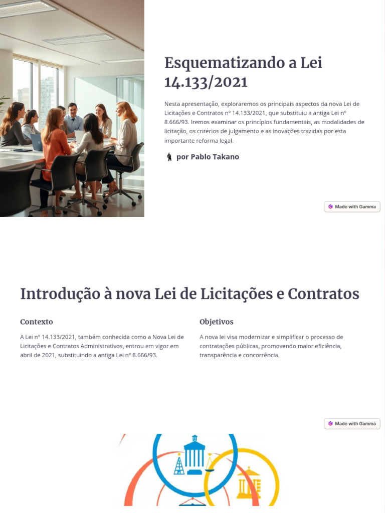 Esquematização da Lei 14.133/2021 | PDF | Business | Economias
