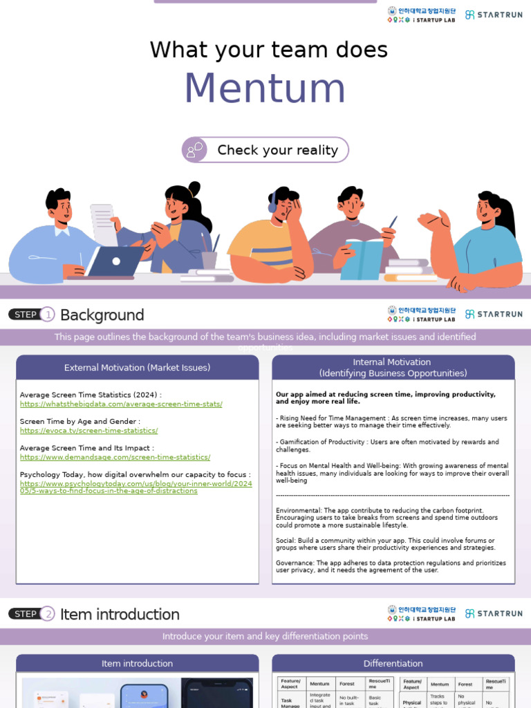 StartRun Inha Global Startup Basic Education Program Worksheet | PDF ...