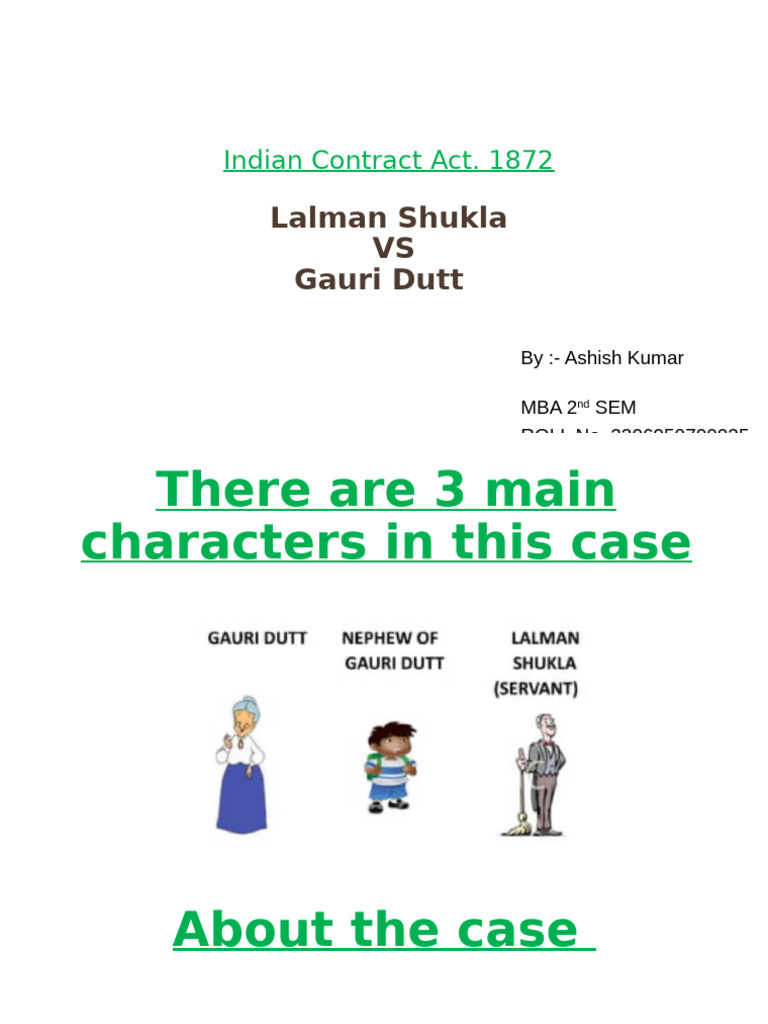 Lalman Shukla V Gauri Dutt | PDF