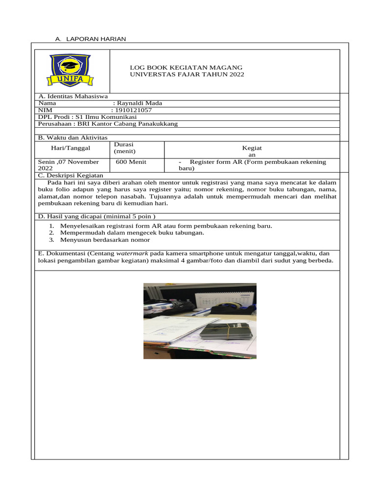 2.LOG BOOK KEGIATAN MAGANG (Minggu kedua) | PDF