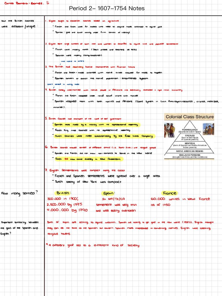 AP History Exam Notes 2 | PDF | Slavery | North America