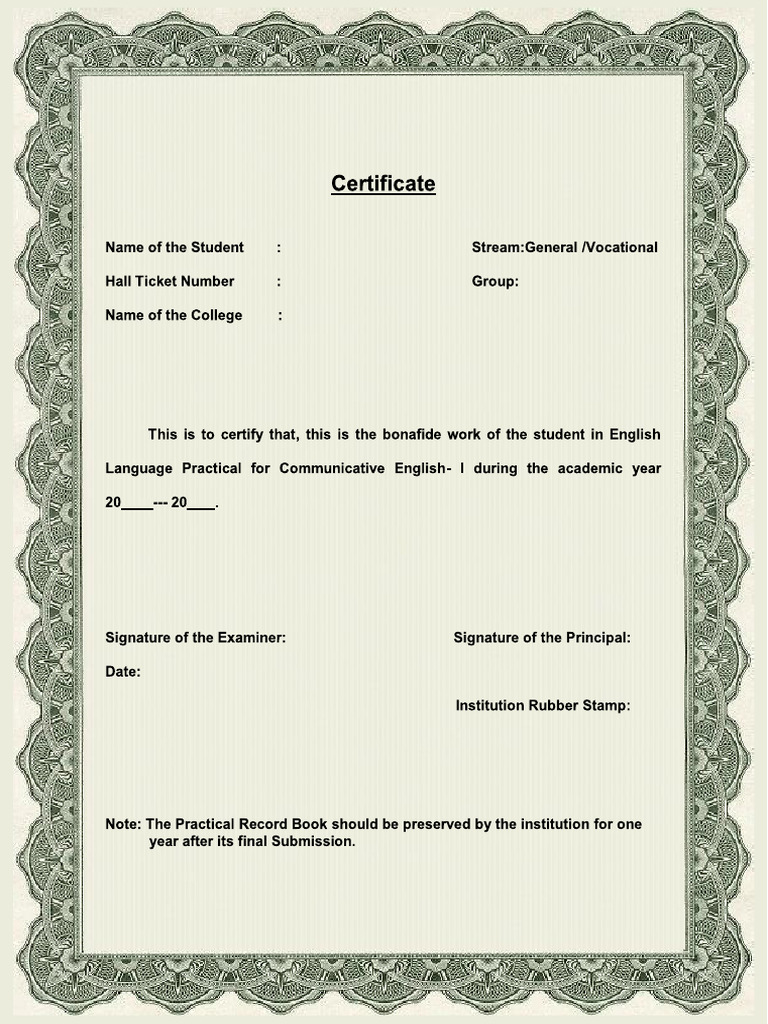Final Certificate | PDF