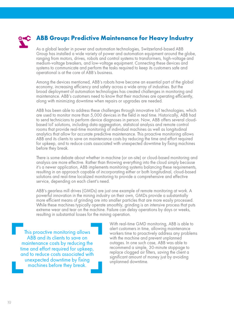 ABB Group Predictive Maintenance for Heavy Industry | PDF | Internet Of Things | Automation