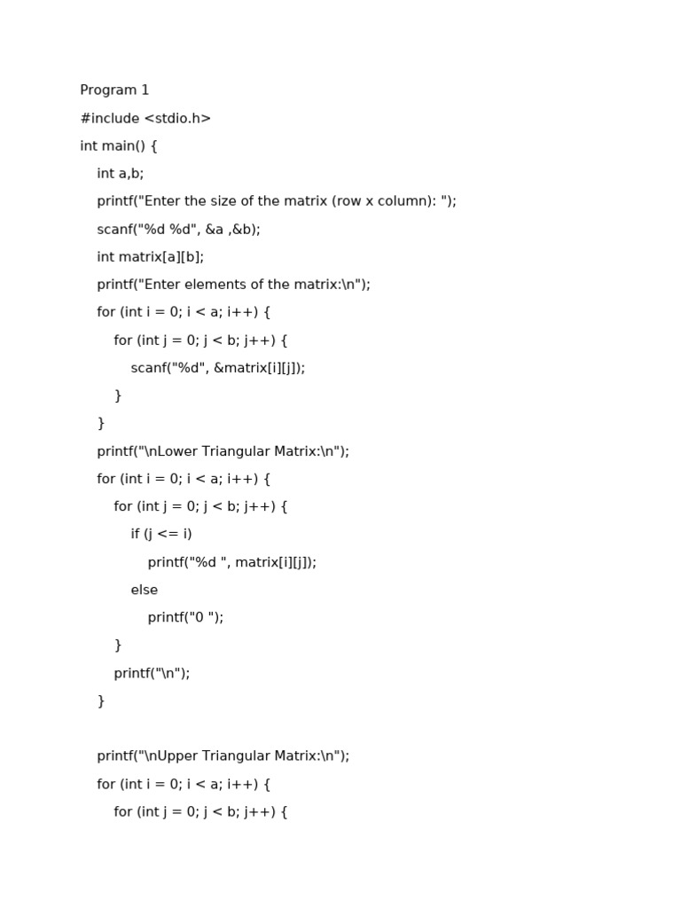 C Programming Matrix & String Ops | PDF | Algebra | Computer Standards
